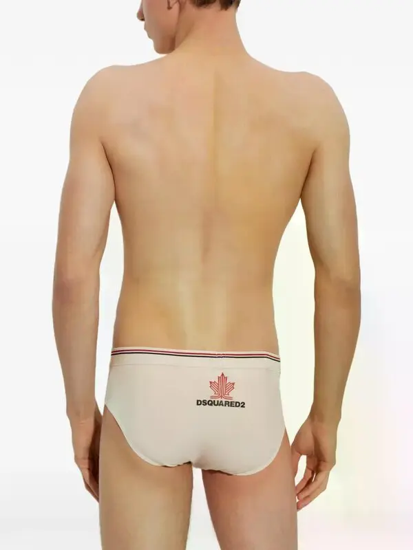 Dsquared2 Logo-print Striped-waistband Briefs