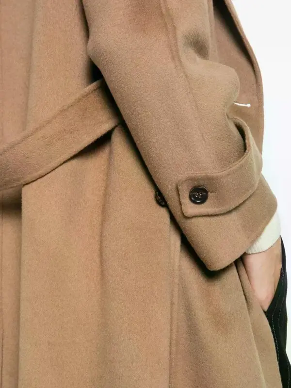 SEA WING Belted Button-cuff Coat