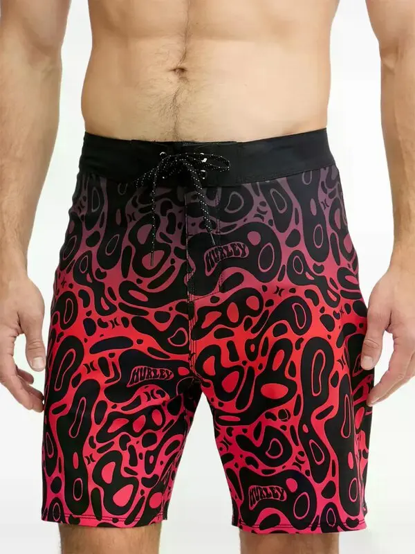 Hurley Graphic-print Swim Shorts - Black