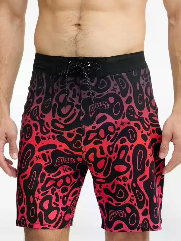 Hurley Graphic-print Swim Shorts - Black