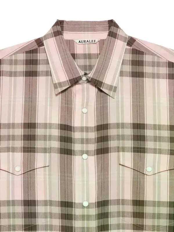 Auralee Check-pattern Western Shirt