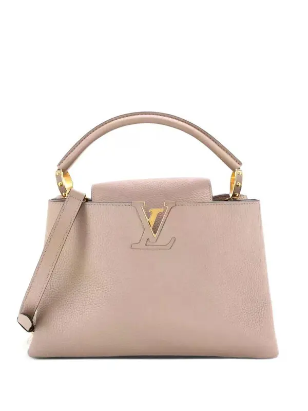 LOUIS VUITTON Capucines Bag Leather Pm Satchel