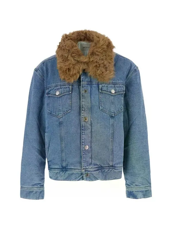 AMI Paris Faux-shearling Denim Jacket
