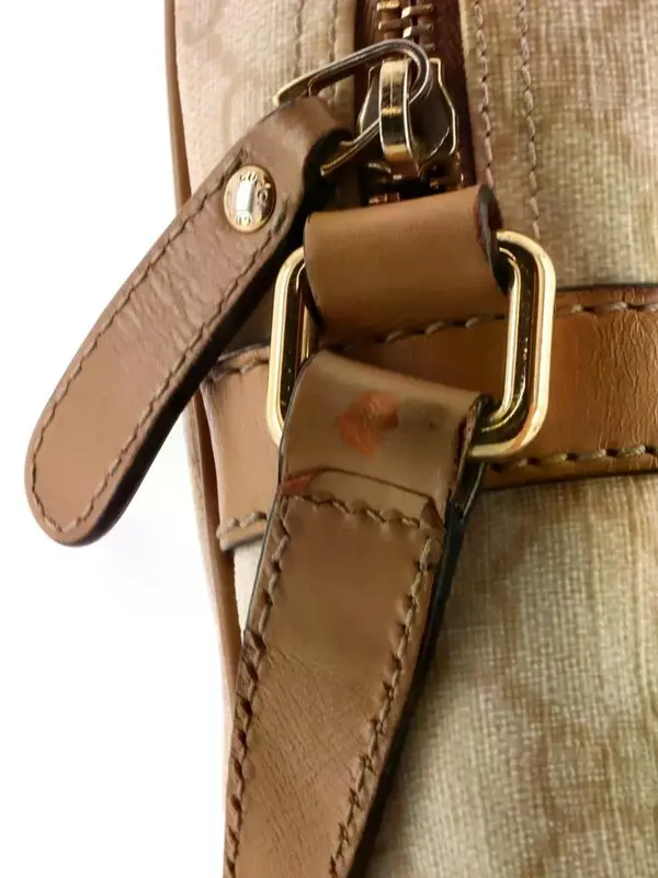 Gucci Front Zip Messenger Gg Coated Canvas Small Crossbody Bag