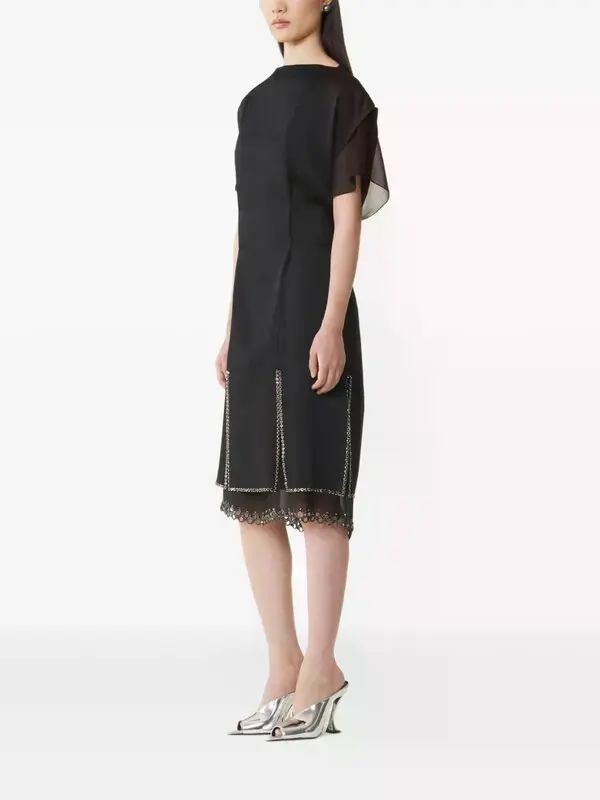 LANVIN Eyelet-embroidered Grosgrain-ribbon Dress