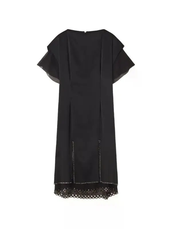 LANVIN Eyelet-embroidered Grosgrain-ribbon Dress