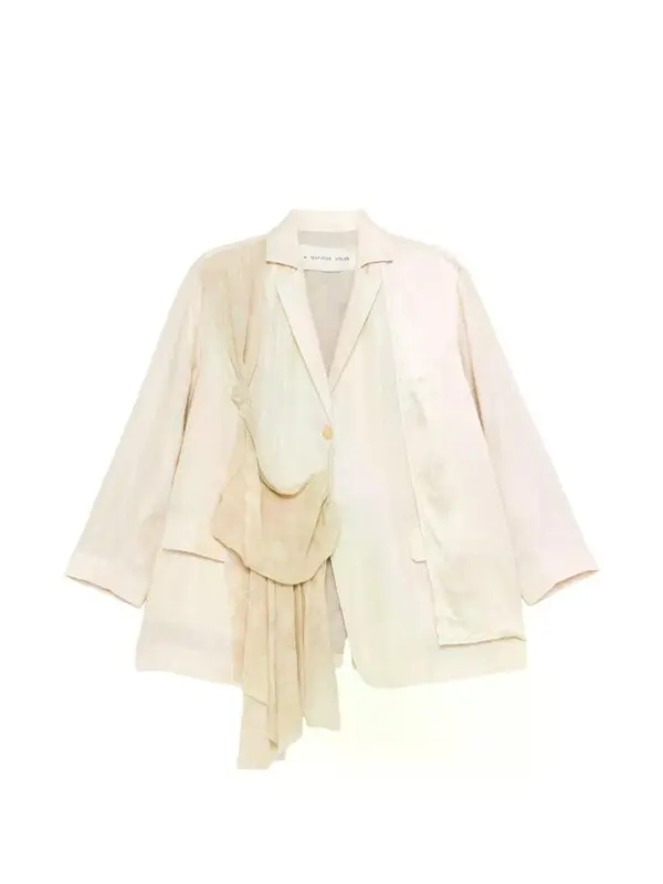 A TENTATIVE ATELIER Knot-detail Jacquarded Blazer