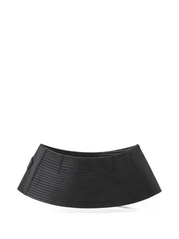 LANVIN Quilted Buckle-fastening Leather Belt