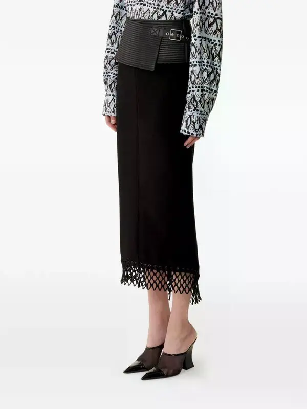 LANVIN Quilted Buckle-fastening Leather Belt