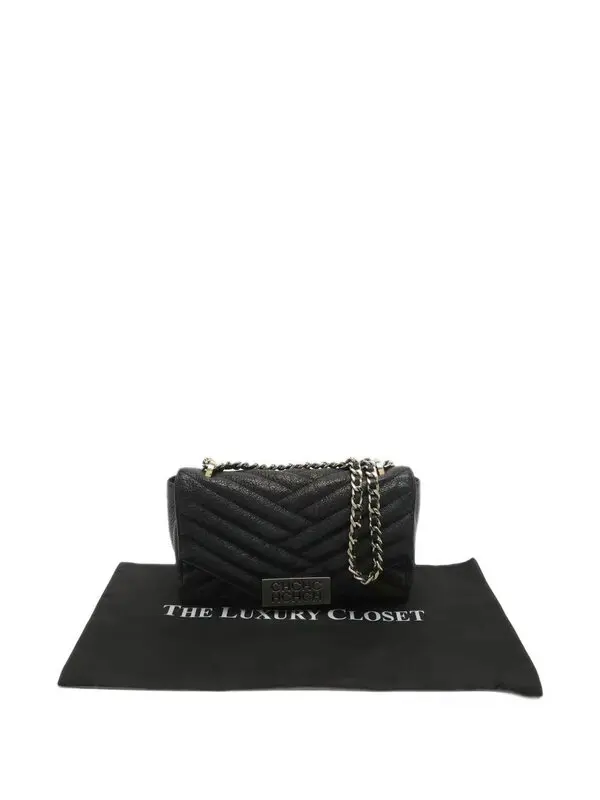Carolina Herrera Bimba Chevron Shoulder Bag