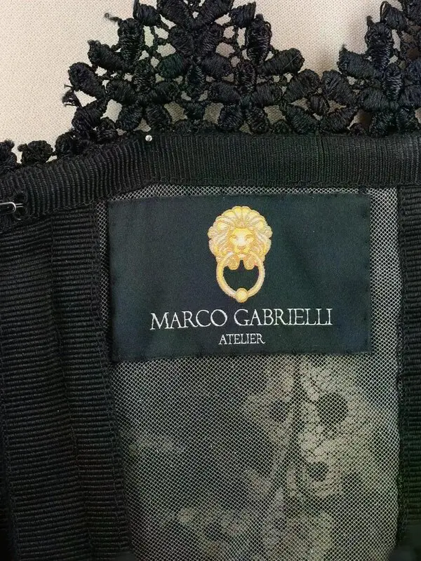 MARCO GABRIELLI ATELIER Lace-overlay Strapless Dress