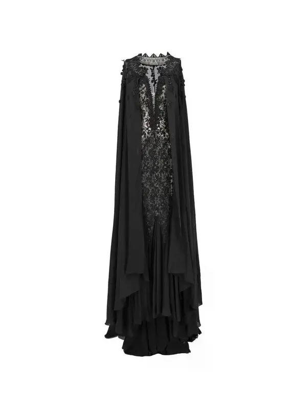 MARCO GABRIELLI ATELIER Lace-overlay Strapless Dress