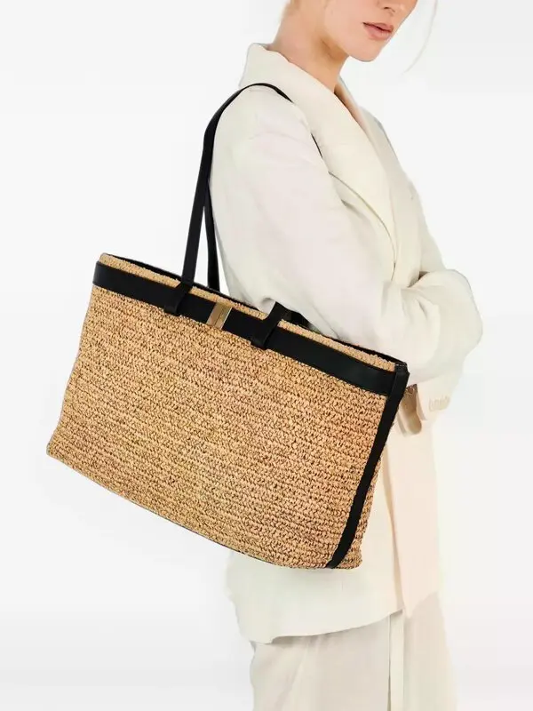 APATCHY LONDON Esme Leather-trim Tote Bag
