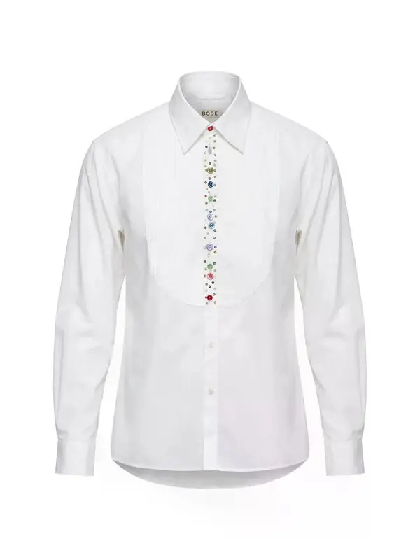 BODE Button Jar Pleated Tuxedo Shirt