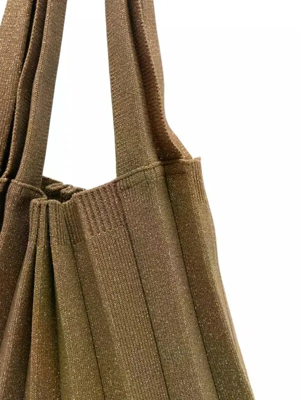 PLEATSMAMA Pleated Glitter-effect Shoulder Bag