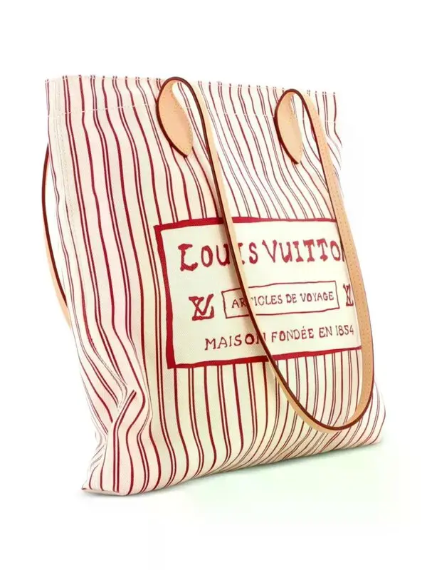 LOUIS VUITTON Carry It Limited Edition Grace Coddington Catogram Cotton Canvas Tote Bag - Neutrals