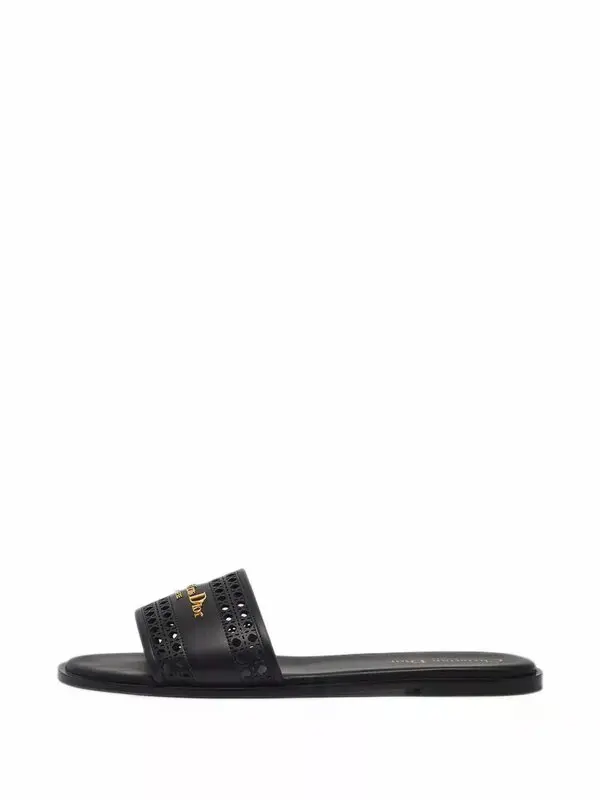 Dior Cannage D-lane Slides - Black
