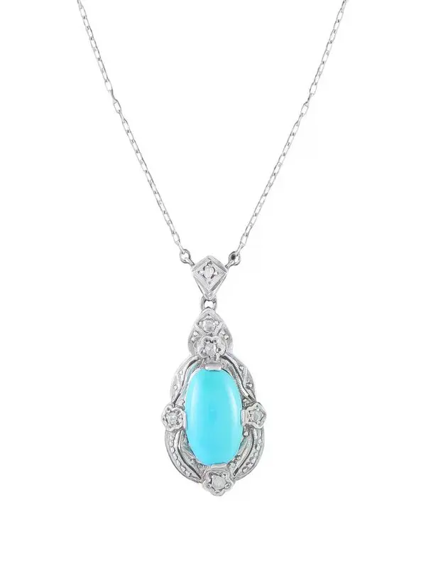 LB EXCLUSIVE Turquoise And Diamond Necklace
