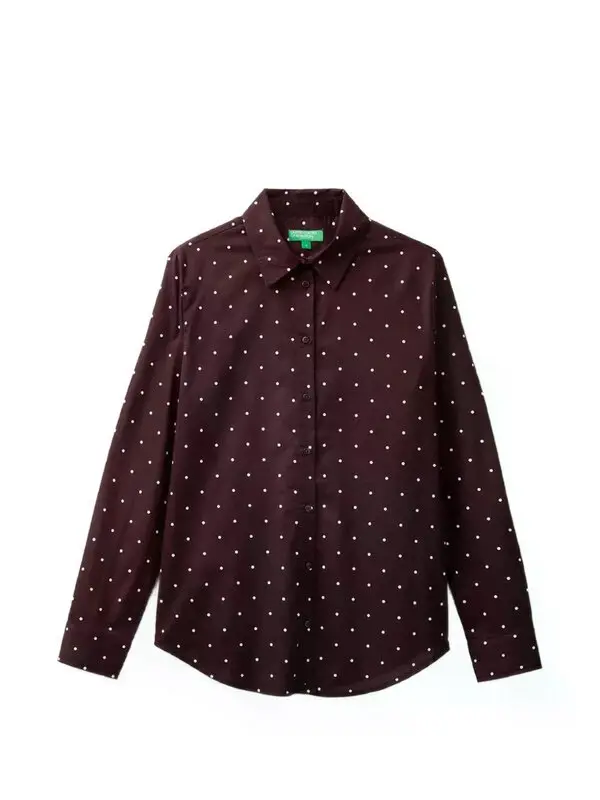BENETTON Polka-dot Print Shirt - Red