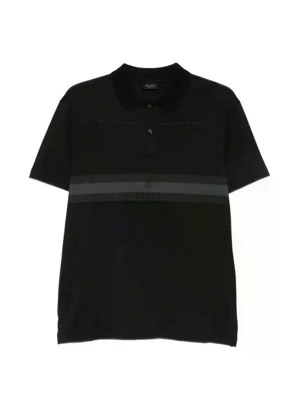Gucci Logo-print Striped Polo Shirt
