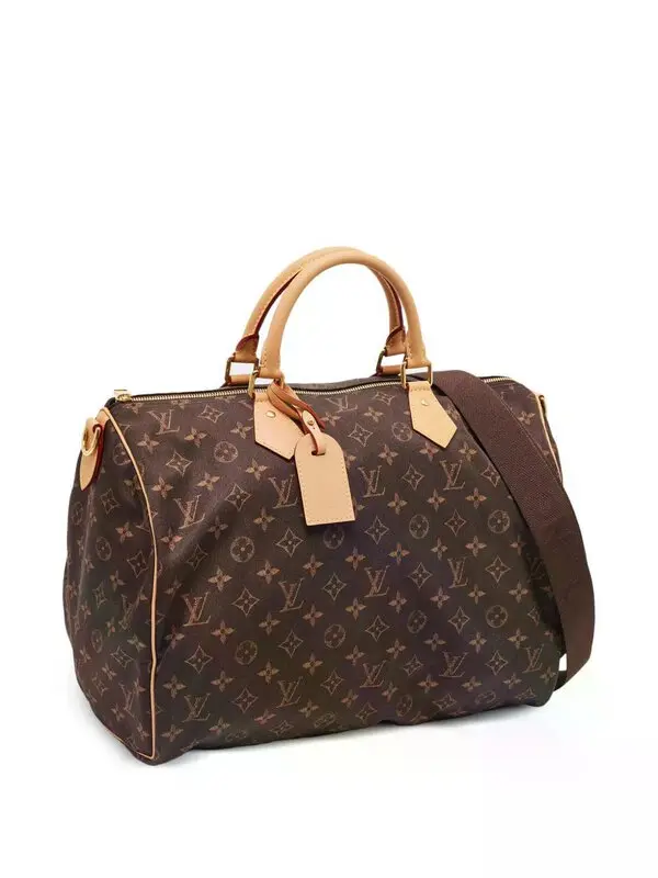 LOUIS VUITTON Speedy 40 Bandoulière Monogram Patterned Duffel Bag - Brown