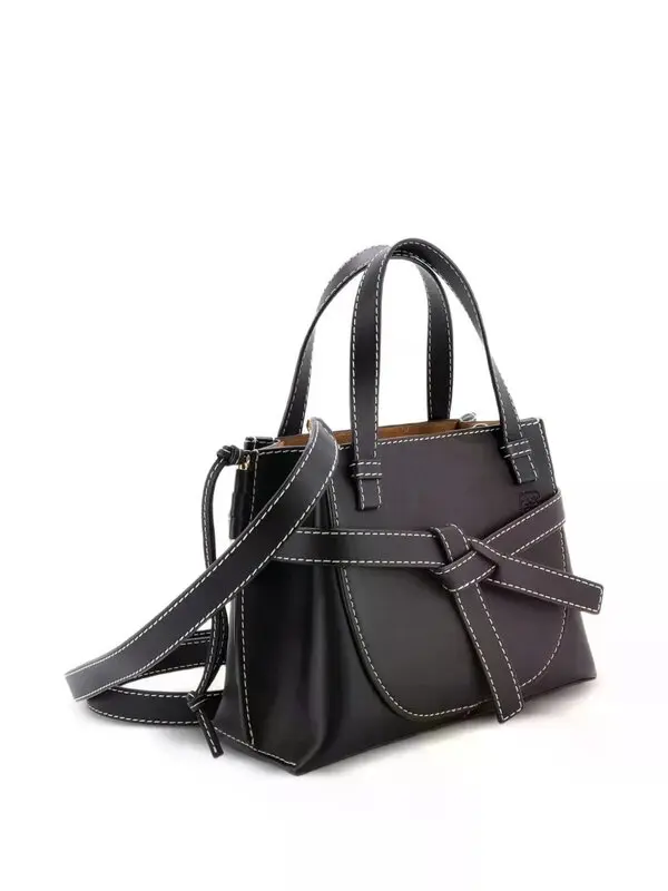 Loewe Gate Tote Leather Mini Satchel - Black