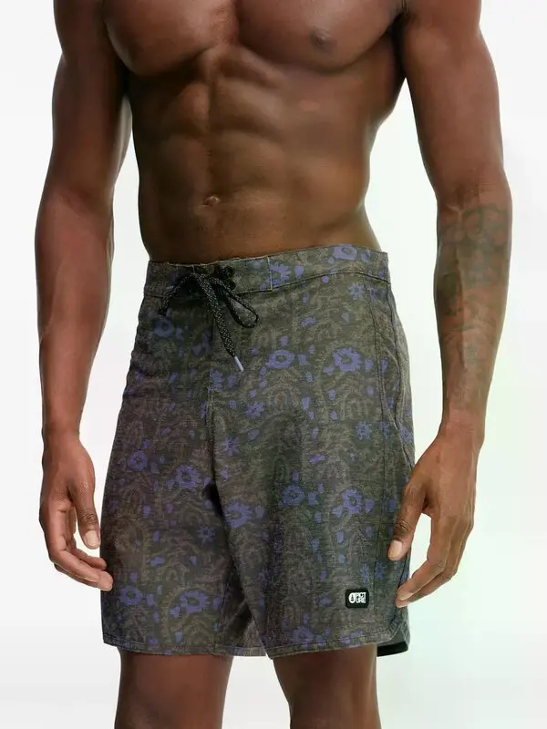PICTURE ORGANIC CLOTHING Floral-print Drawstring Swim Shorts