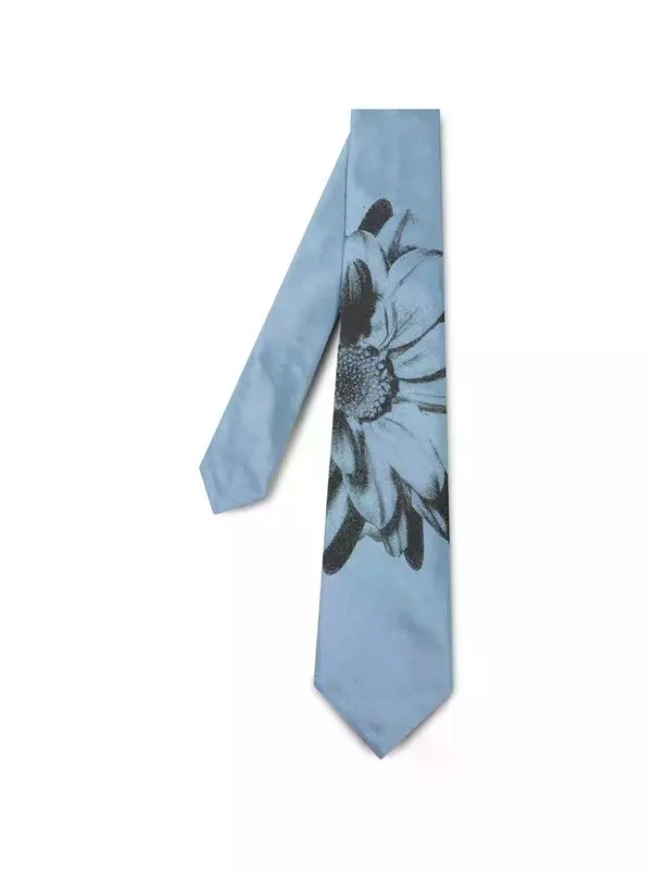 Paul Smith Daisy Photo Floral Silk Tie