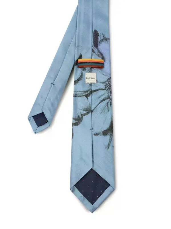 Paul Smith Daisy Photo Floral Silk Tie