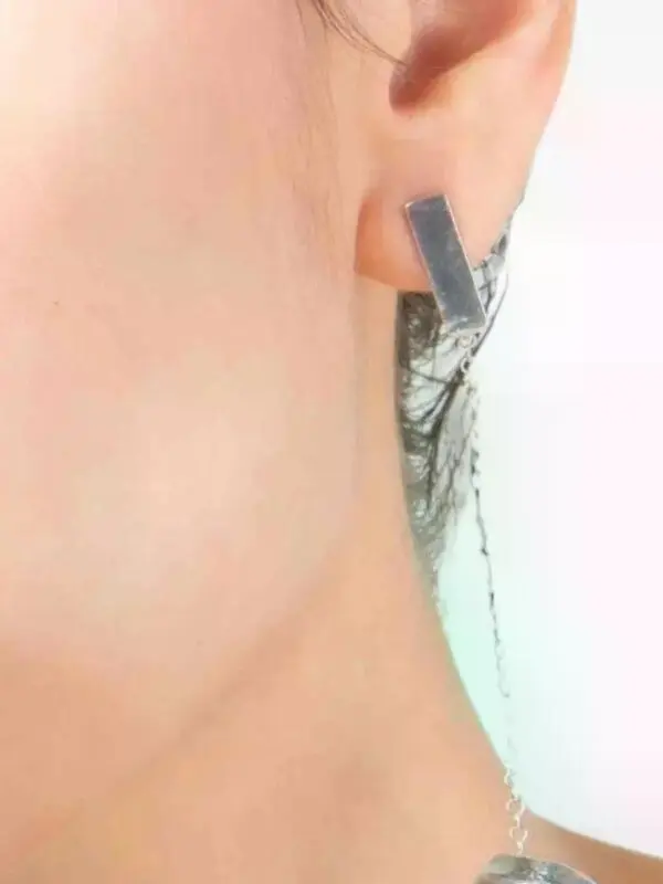 SALVÁREA Soplo S Drop-design Earrings - Silver