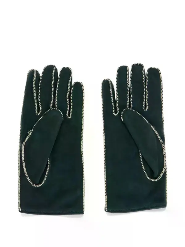 MOORER Whipstitch-trim Leather Gloves