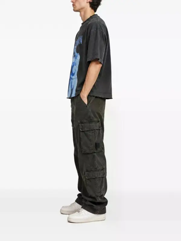 WARMAN Graphic-print Distressed T-shirt