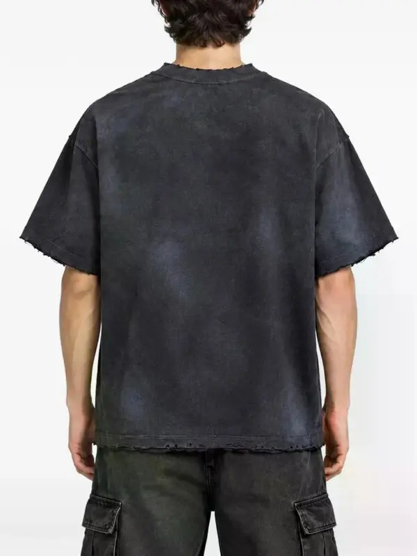 WARMAN Graphic-print Distressed T-shirt