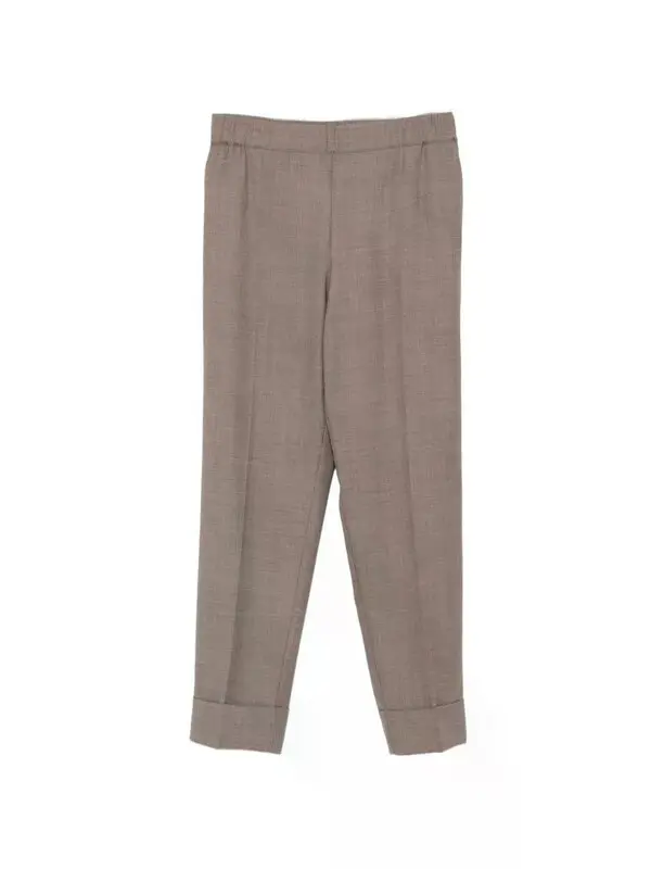 D.exterior Elasticated-waistband Turn-up Trousers