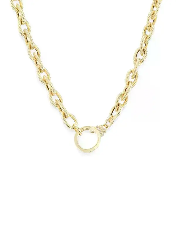 Sorellina Teardrop Diamond Textured Chain Necklace
