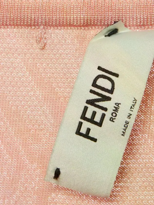 Fendi Logo Jacquard Pencil Midi Skirt