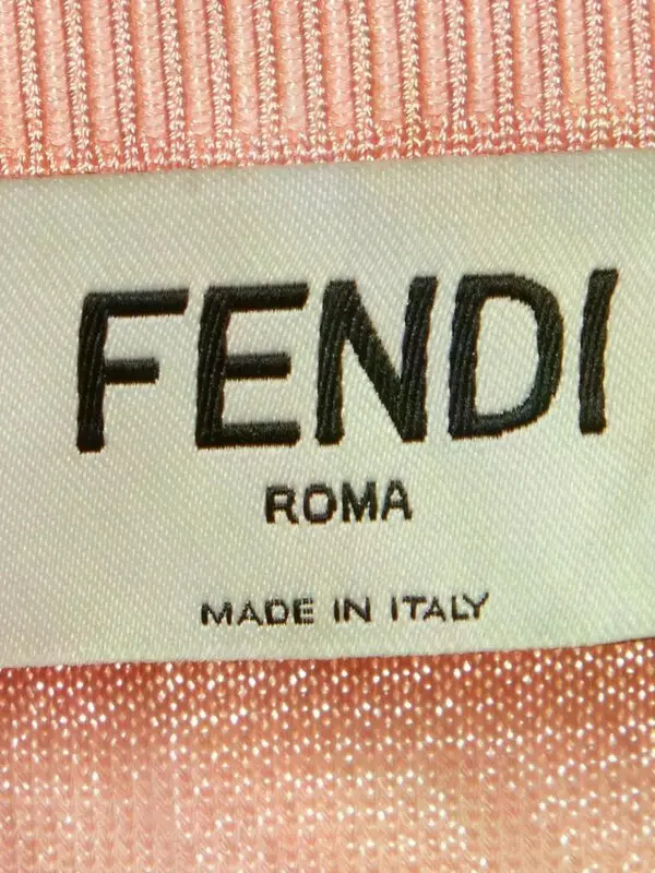 Fendi Logo Jacquard Pencil Midi Skirt