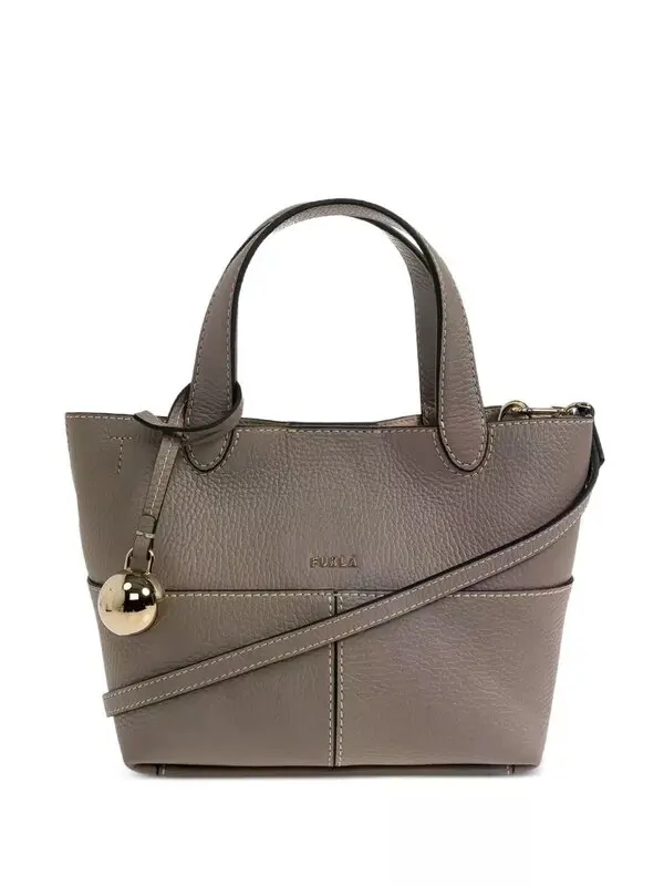 Furla Primrose Mini Leather Tote Bag - Grey