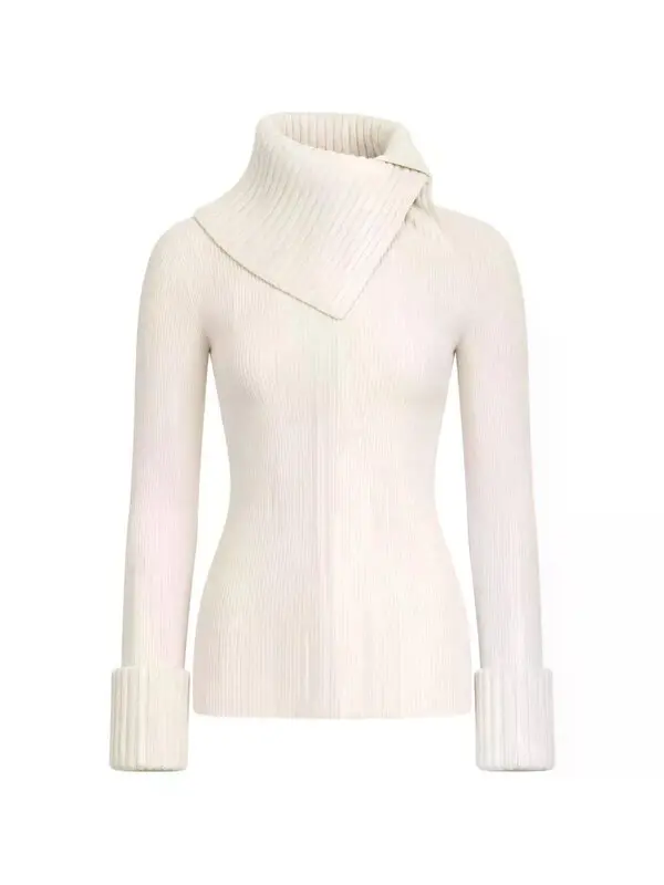 Sportmax Asymmetric-collar Wool Sweater