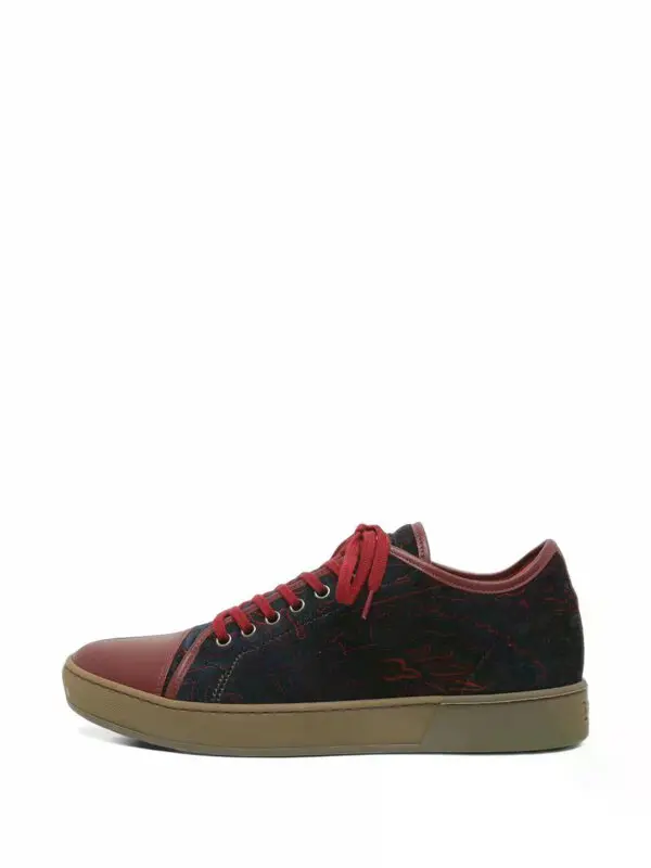 LOUIS VUITTON Paisley-print Velvet-panel Sneakers - Blue