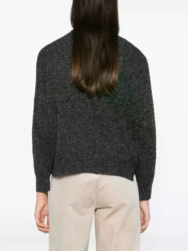 YERSE Cable-knit Button-fastening Sweater