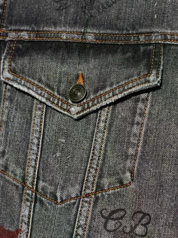 Balenciaga Tattoo-print Denim Jacket
