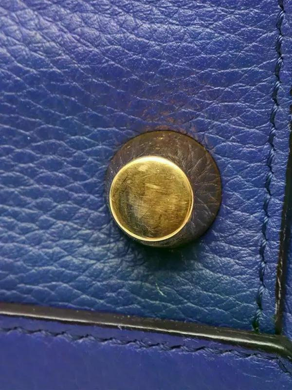 Celine 2010-2026 Mini Grained Calfskin Belt Bag Satchel - Blue