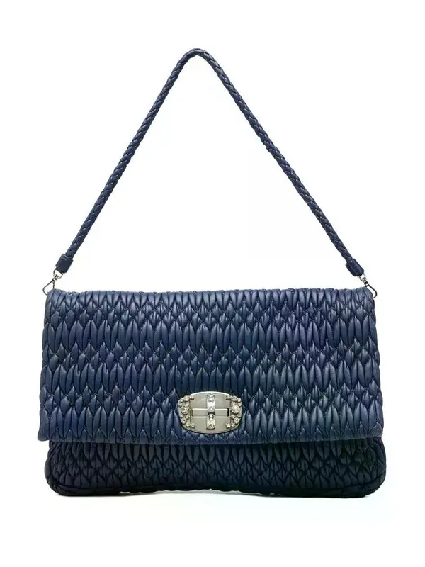 Miu Miu 2010-2026 Matelasse Nappa Crystal Chain Satchel