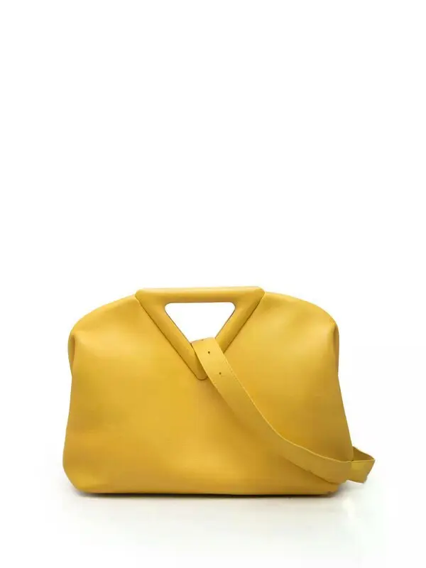 Bottega Veneta 2021-2026 Medium Leather The Point Triangle Satchel - Yellow
