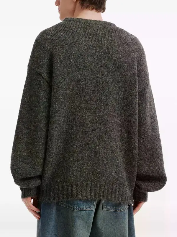 Izzue Logo-intarsia Bear-motif Sweater