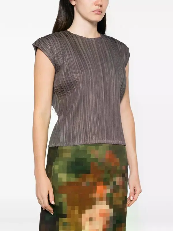 Issey Miyake Pleated Sleeveless Top