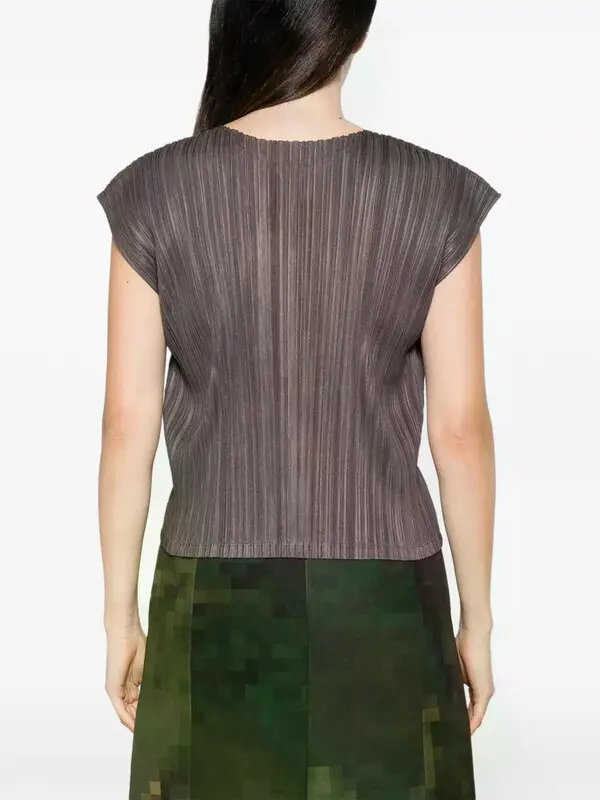 Issey Miyake Pleated Sleeveless Top