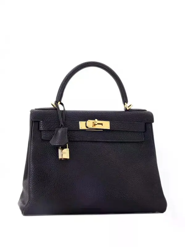 Hermès Kelly Handbag Noir Togo With Gold Hardware 28 Crossbody Bag - Black