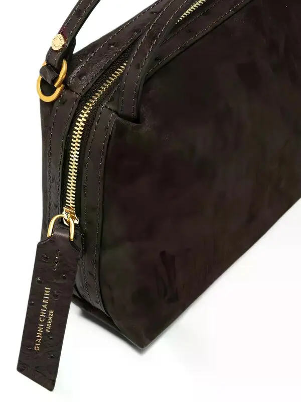 GIANNI CHIARINI Alifa Suede Ostrich-effect Tote Bag
